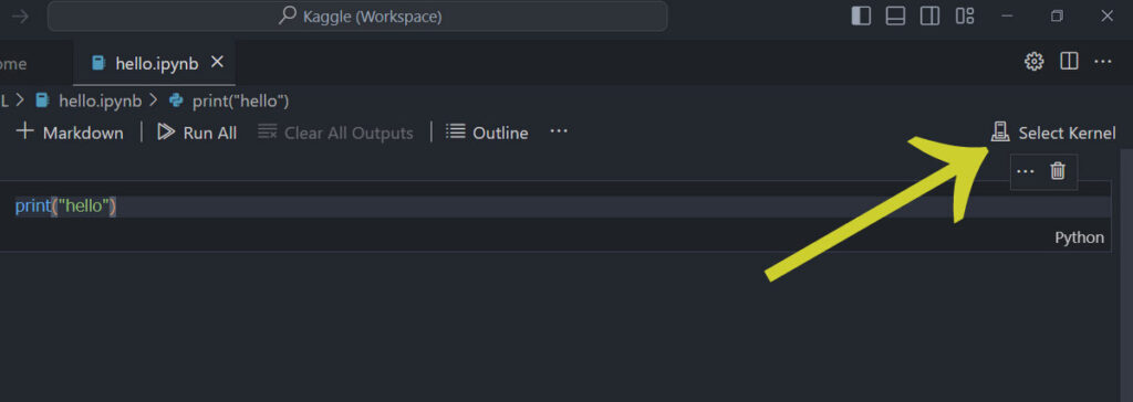 【完全初心者向け】vscodeで「python仮想環境+jupyternotebook」のワークスペースを作る方法の解説 1978works